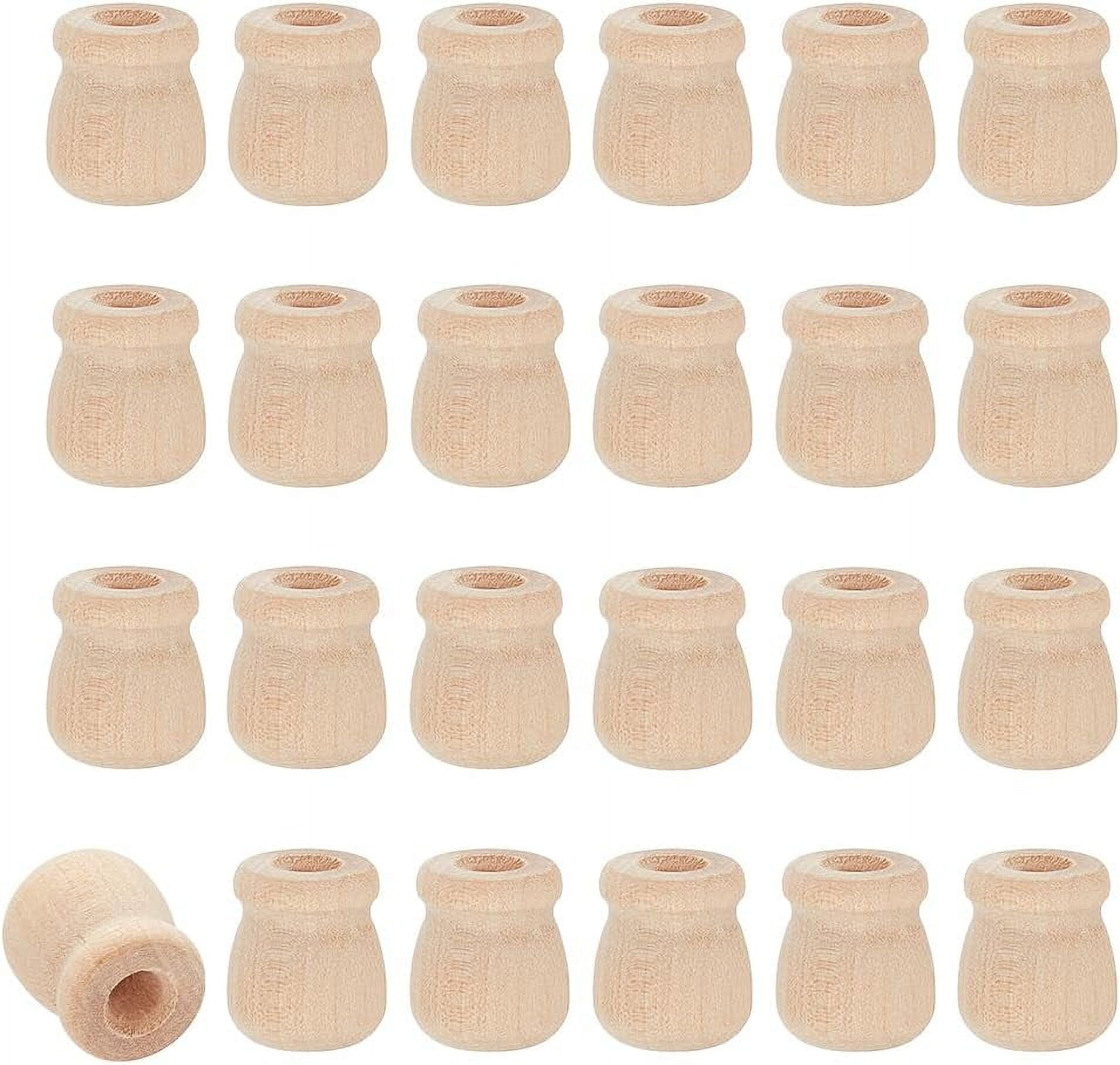 50pcs Wood Candle Holders Unfinished Wooden Candle Cups Candlesticks ...