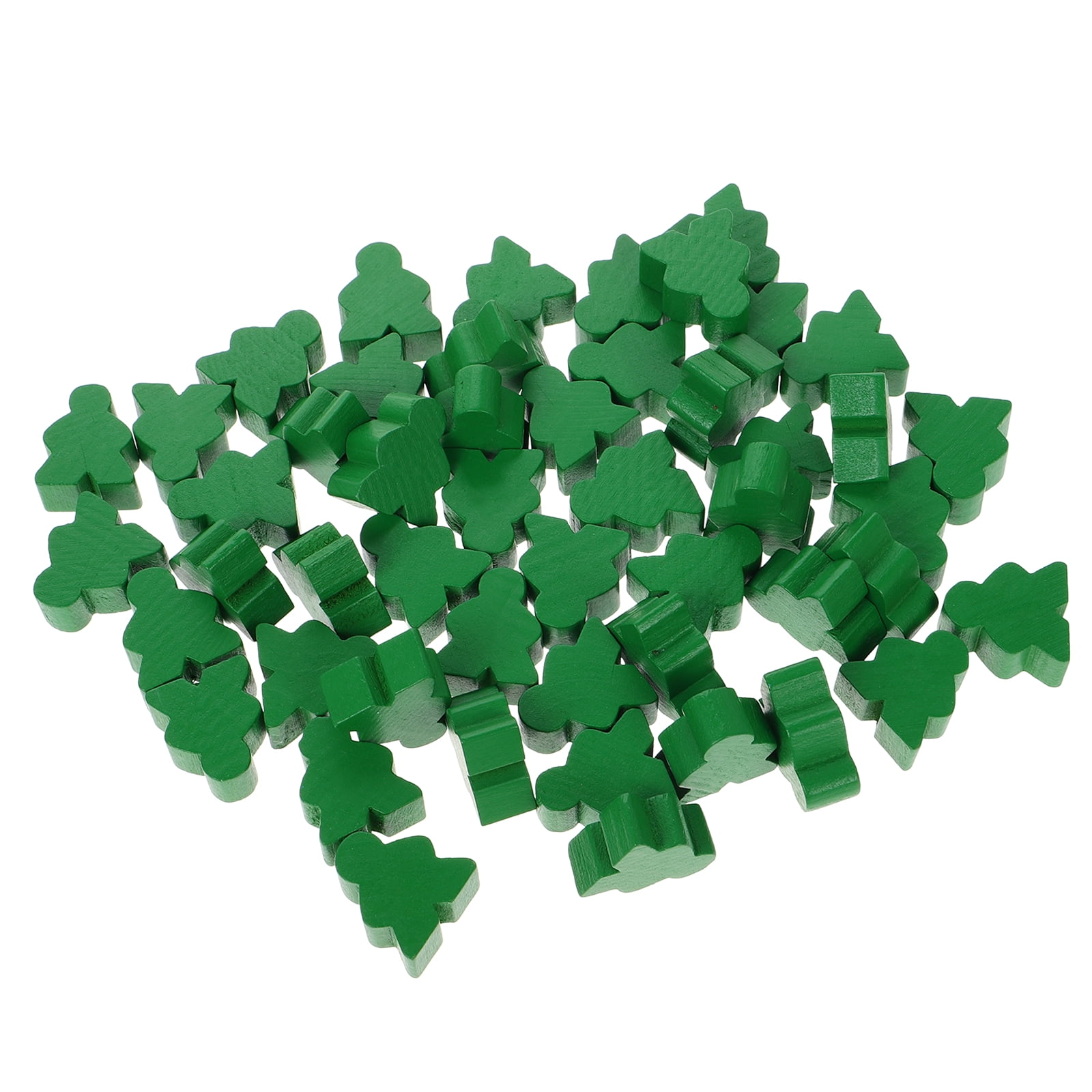 50pcs Wood Game Piece Wood Chess Pieces Set Small Chess Pieces Chess ...