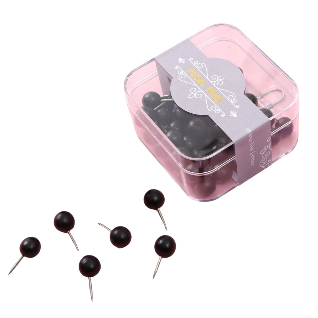 50pcs Wood Notice Board Pins Wood Pushpin Photo Display Push Pins set ...