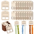 50pcs Wood Thread Winding Boards Floss Bobbin Thread Organizer Card for ...
