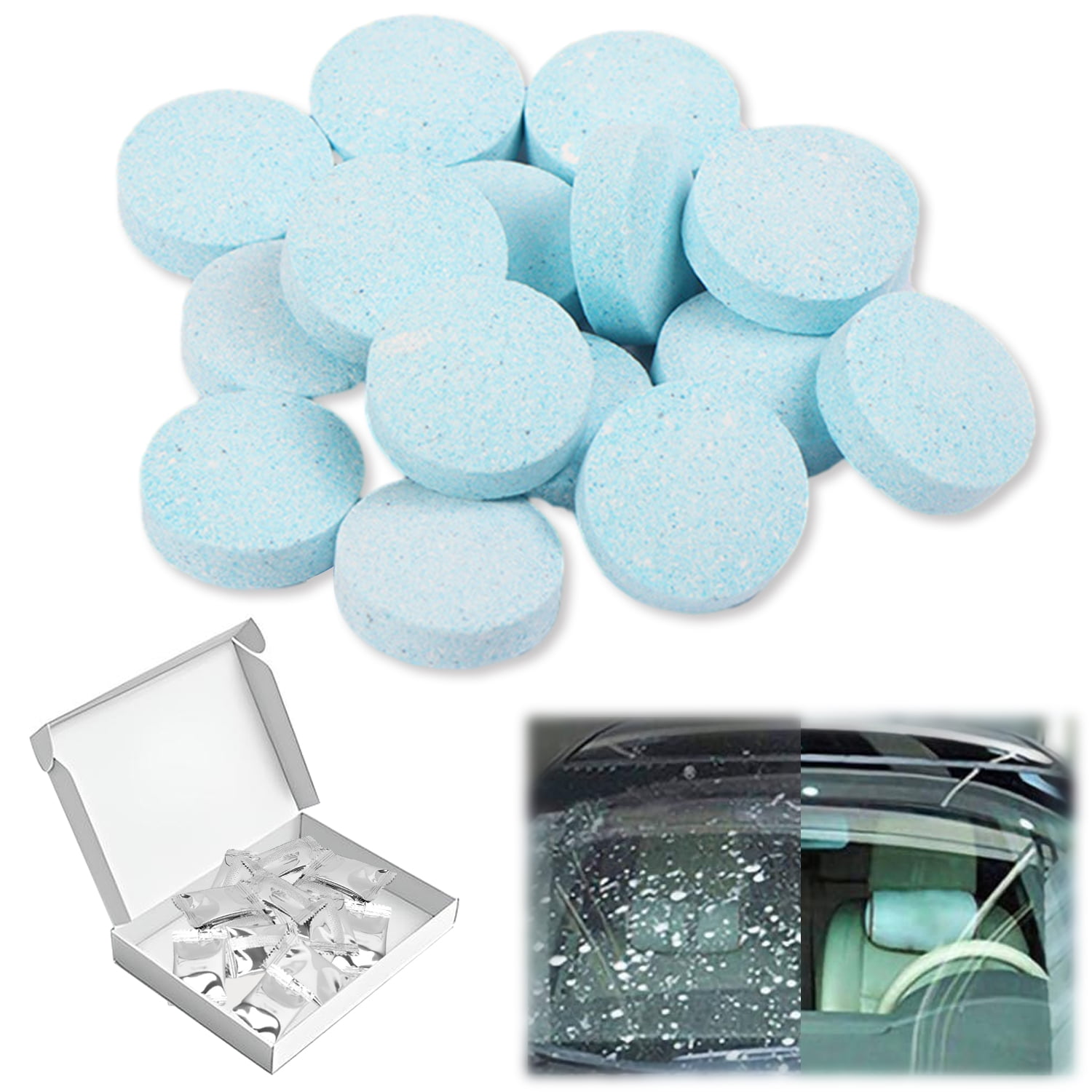 50pcs car windshield washing sheet - silver packaging - box packaging ...