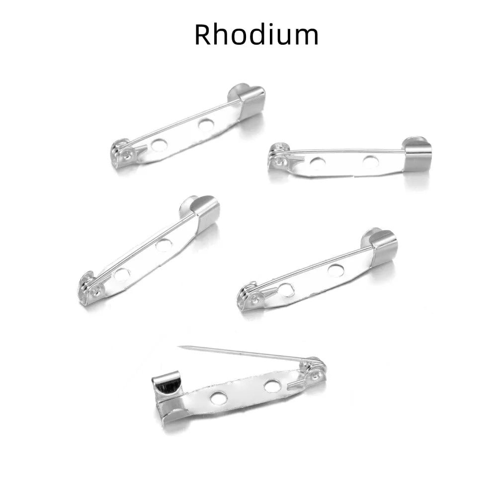 50pcs/lot 15 20 25 35 40 mm Brooch Clip Base Pins Safety Pins Brooch ...