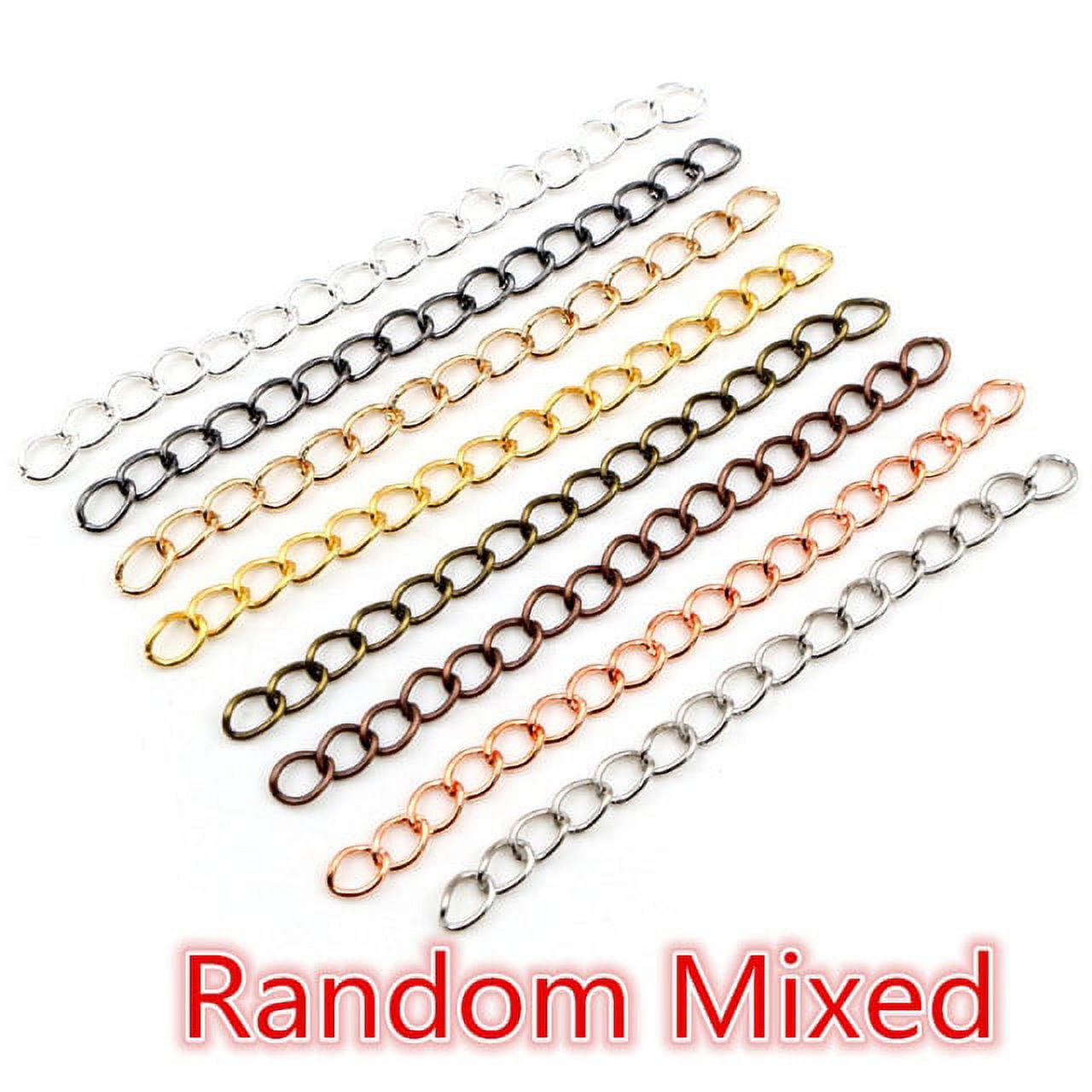 50pcs/lot 50mm 70mm 5x4mm Necklace Extension Chain Bulk Bracelet ...