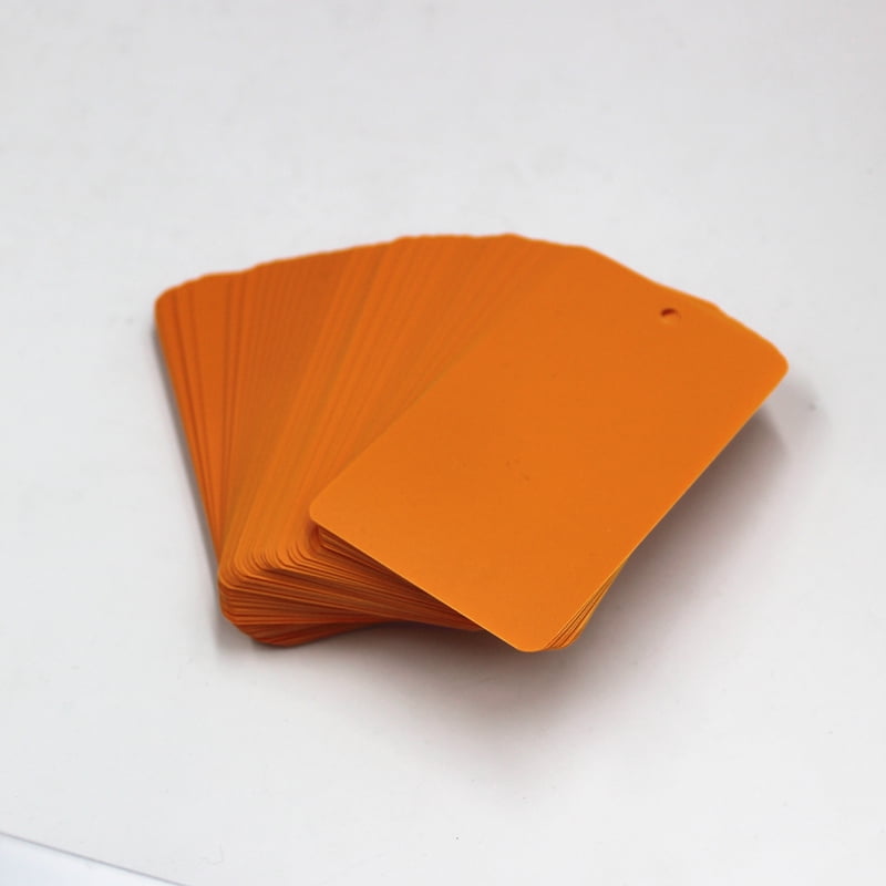 50pcs/lot Blank Matte PVC Tags Plastics Waterproofing Multicolor Hang ...