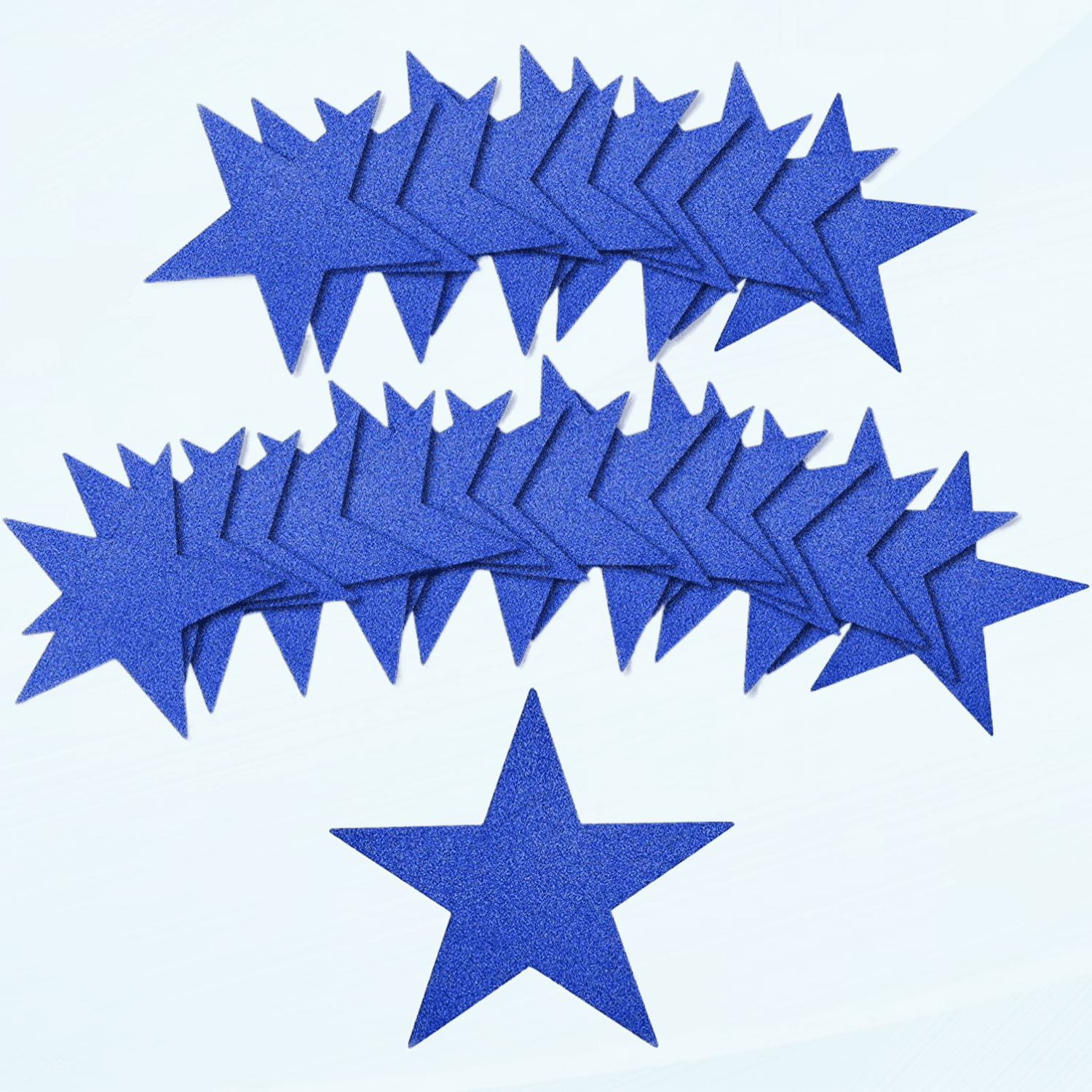 50pcs Glitter Star Cutouts, 6inch Twinkle Star Glitter Paper Confetti ...