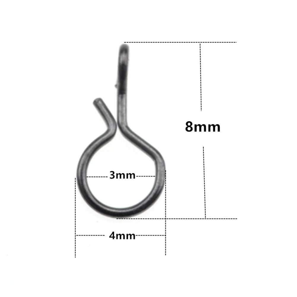 50pcs/set Fly Fishing Snap Quick Change For Flies Hook Lures Stainless ...