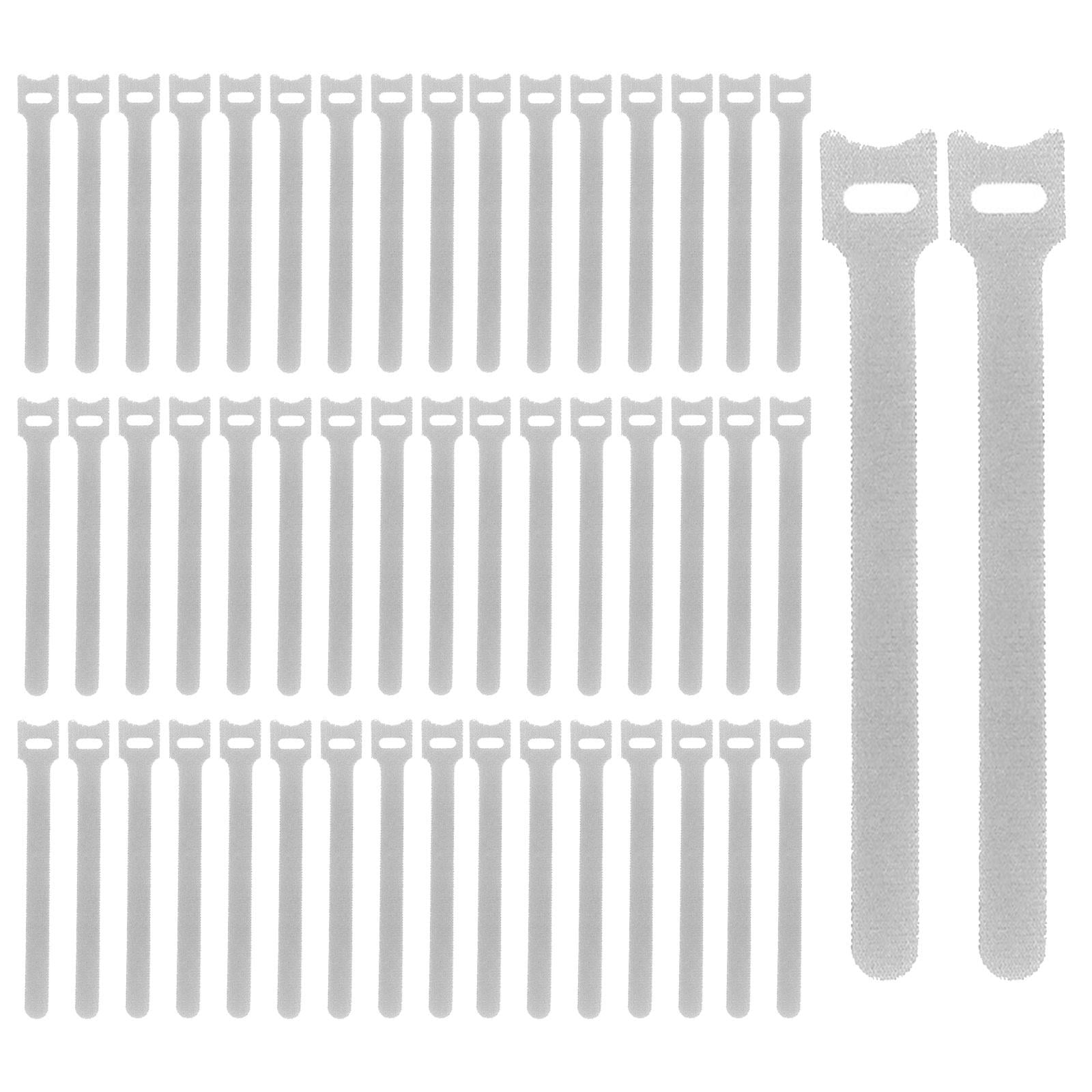 50pieces Releasable Cable Ties Nylon Loop Wrap Zip Bundle Ties ...