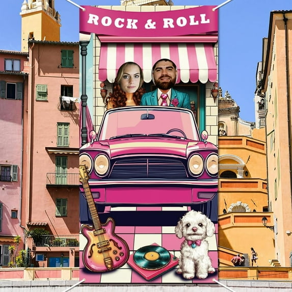 50s Party Decorations Door Banner 50's Theme Party Rock and Roll ...