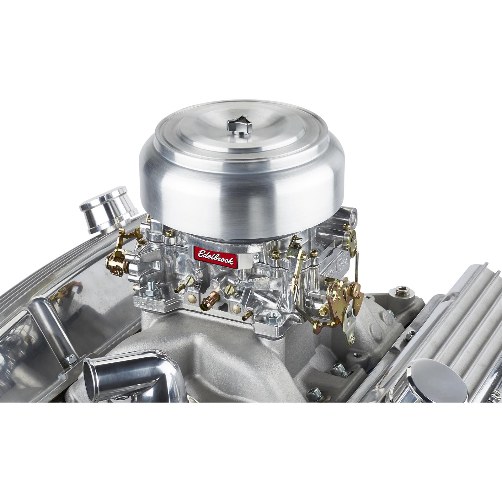 50s Style 4-Barrel Spun Aluminum Air Cleaner Assembly, Compatible with ...