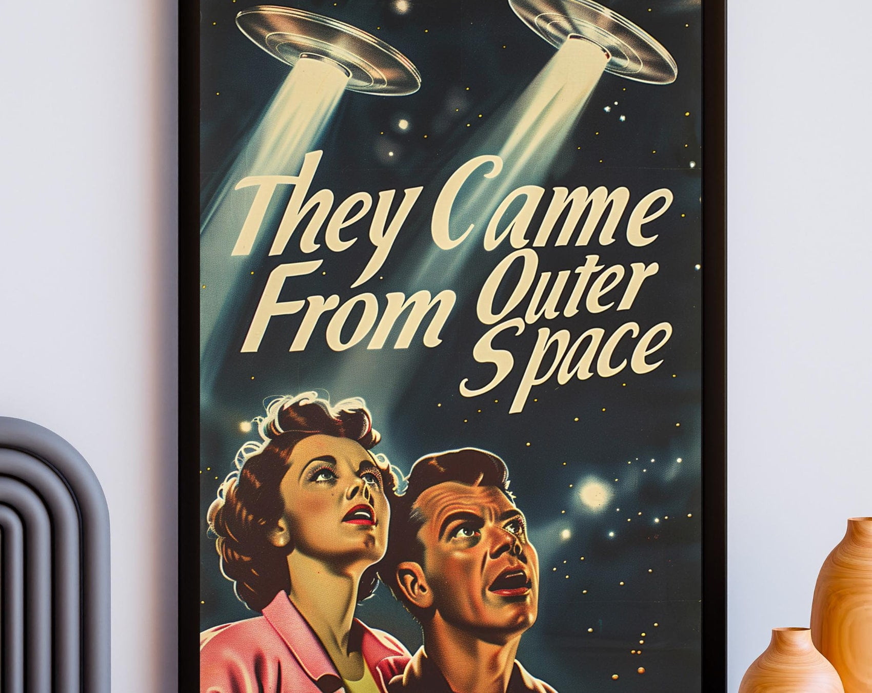50s Vintage Movie Poster UFO Wall Art 1950s Retro Scifi UFO Alien Movie ...