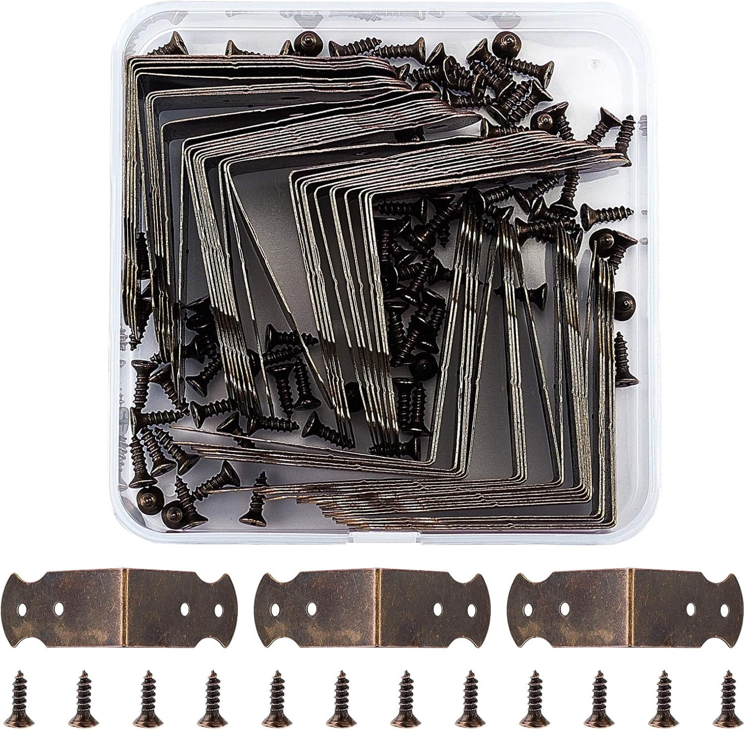 50sets Bronze Iron Box Corner Protectors Metal Furniture Decorative ...