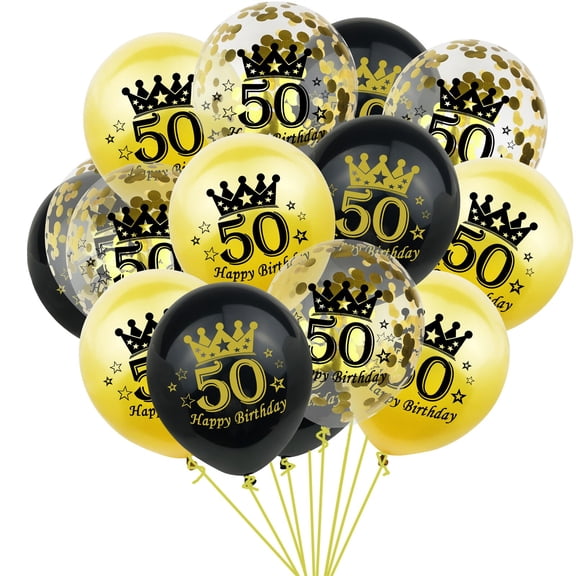50th Birthday Balloons in Gold & Silver - Celebrate in Style