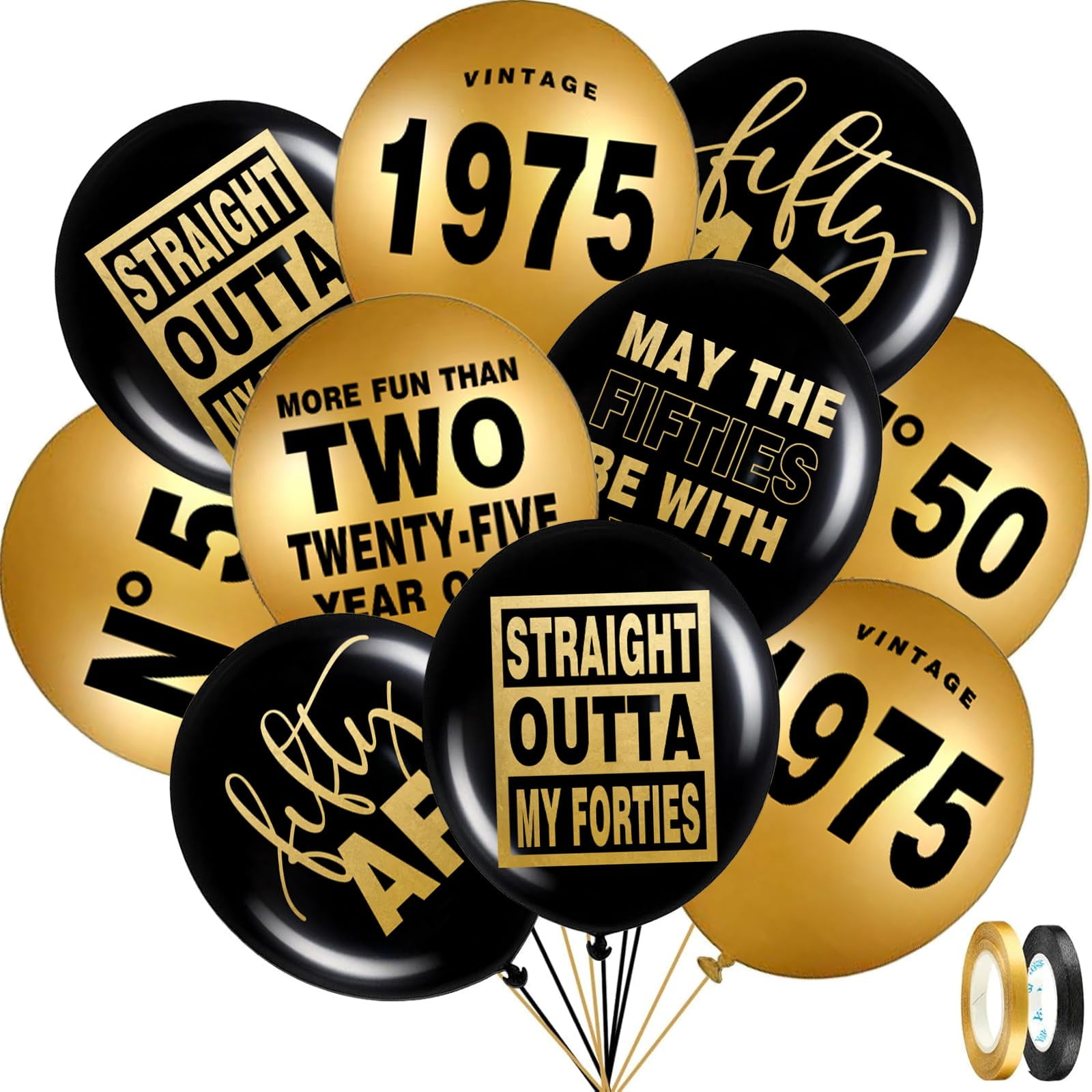 50th Birthday Balloons for 50th Birthday Decorations H2FSDMen Women ...