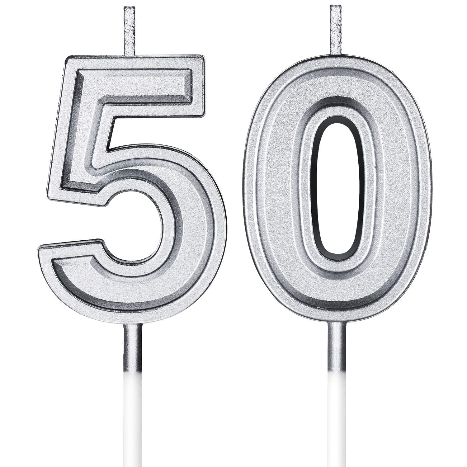50th Birthday Candles Cake Numeral Candles Happy Birthday Cake Candles ...