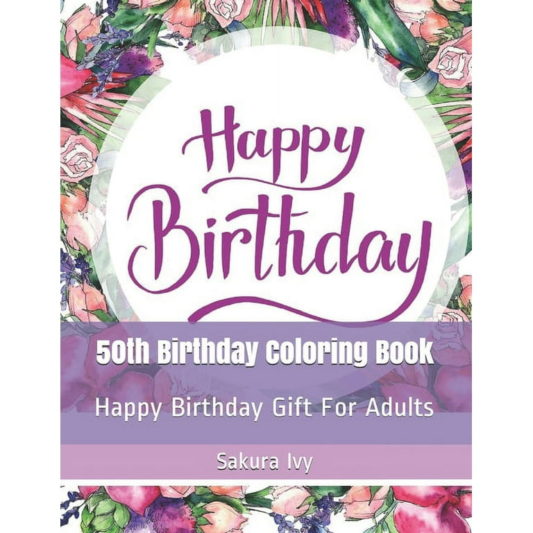 happy 50th birthday coloring pages
