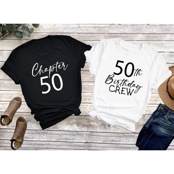 50th Birthday Crew Shirt Custom Party Group Shirts - Walmart.com