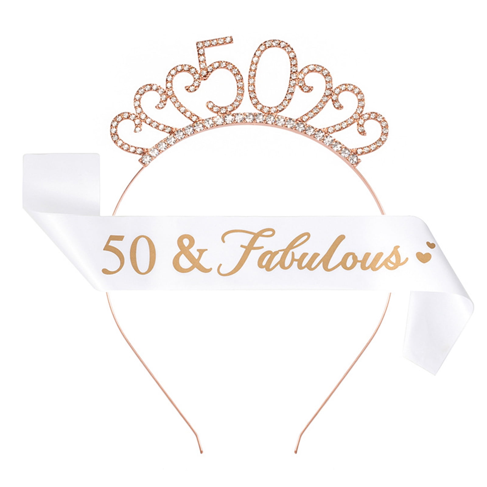 50th Birthday Crown for 50th Birthday Decorations Women Birthday Gift ...