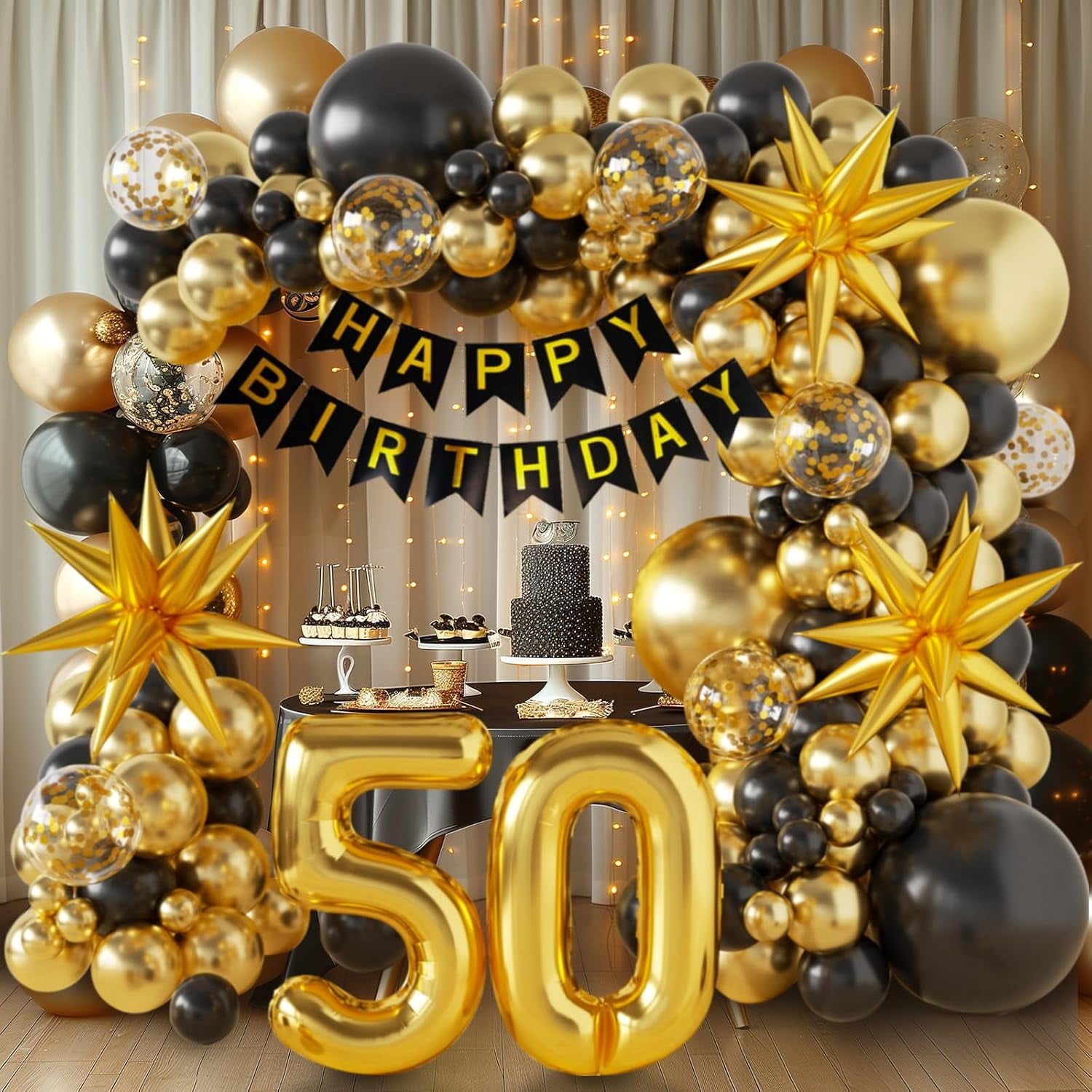 50th Birthday Decorations for Men and Women, Happy 60th Birthday Banner ...