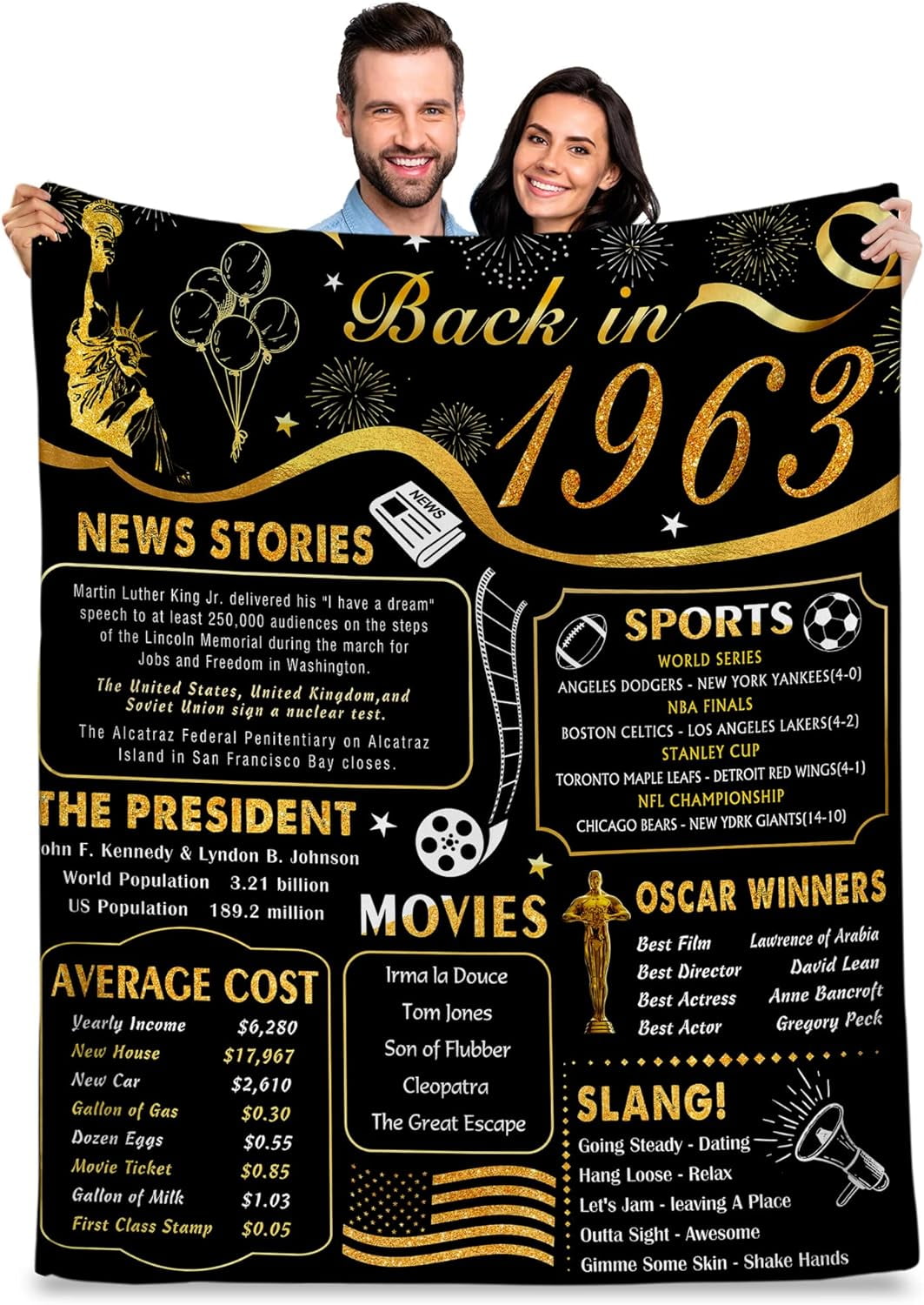 50th Birthday Gift for Men Women, Happy 50th Birthday Decorations ...