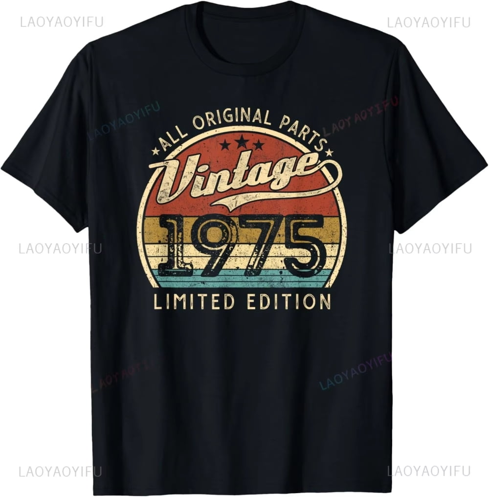 50th Birthday Gifts Men Women 50 Years Old Vintage 1975 Party T-Shirt ...