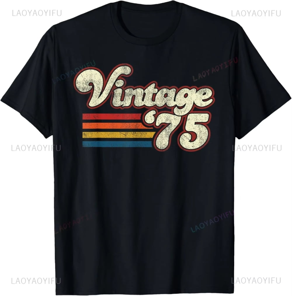 50th Birthday Gifts Men Women 50 Years Old Vintage 1975 Party T-Shirt ...