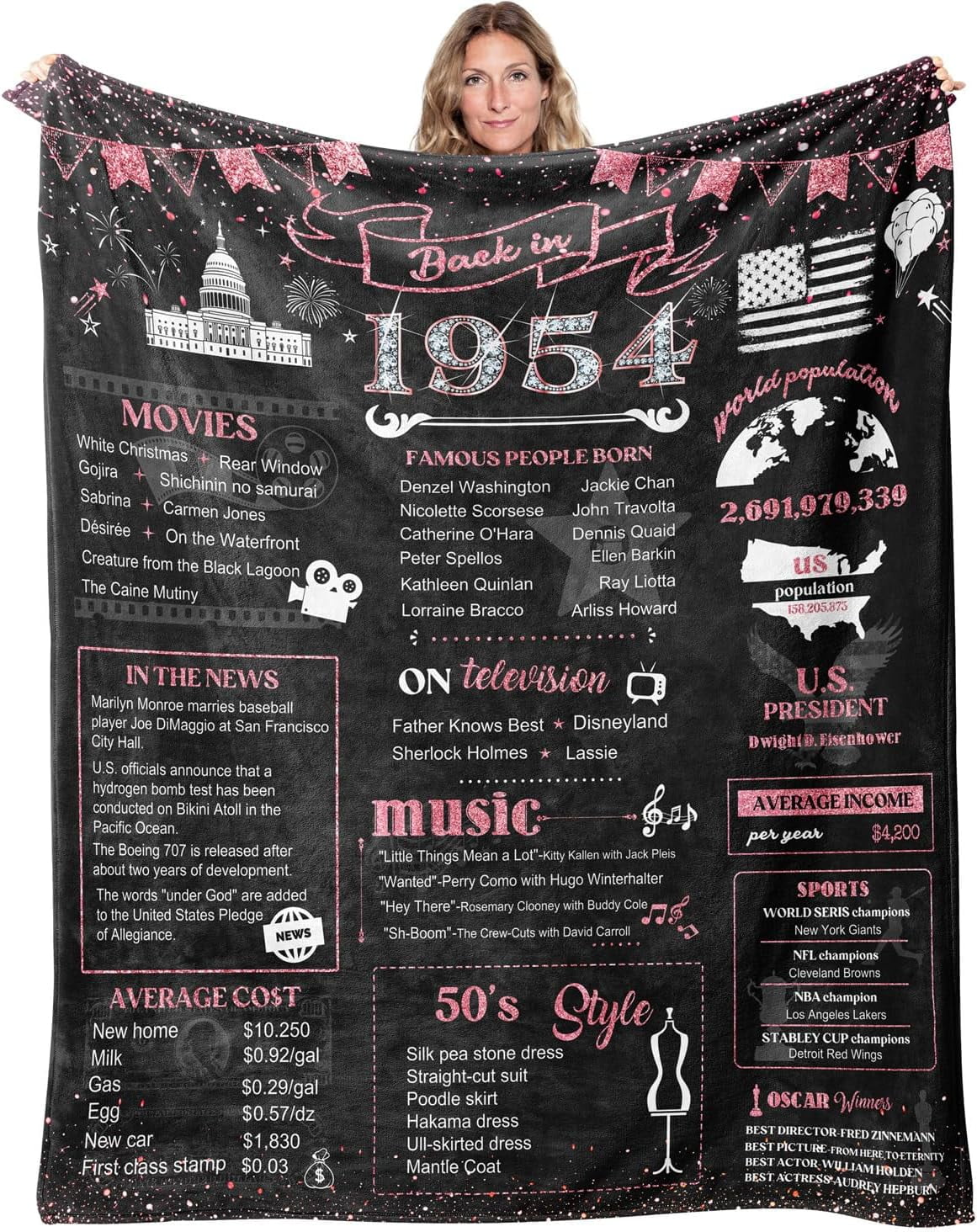 50th Birthday Gifts for Women Best 1974 Birthday Decorations for Mom ...