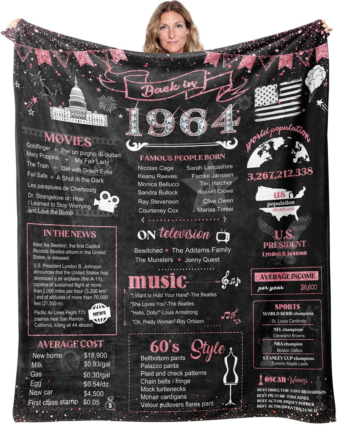 50th Birthday Gifts for Women Best 1974 Birthday Decorations for Mom ...