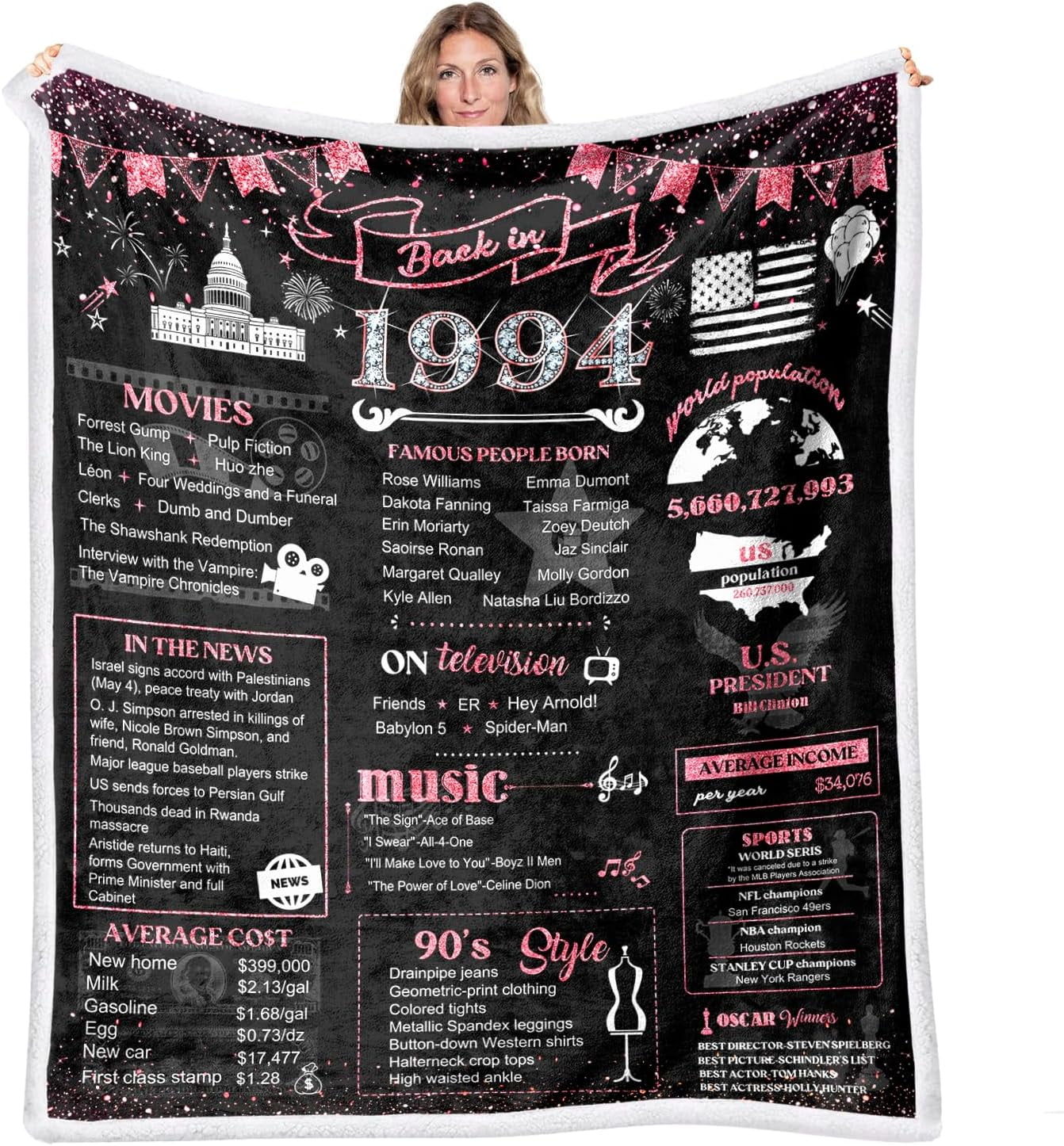 50th Birthday Gifts for Women Best 1974 Birthday Decorations for Mom ...