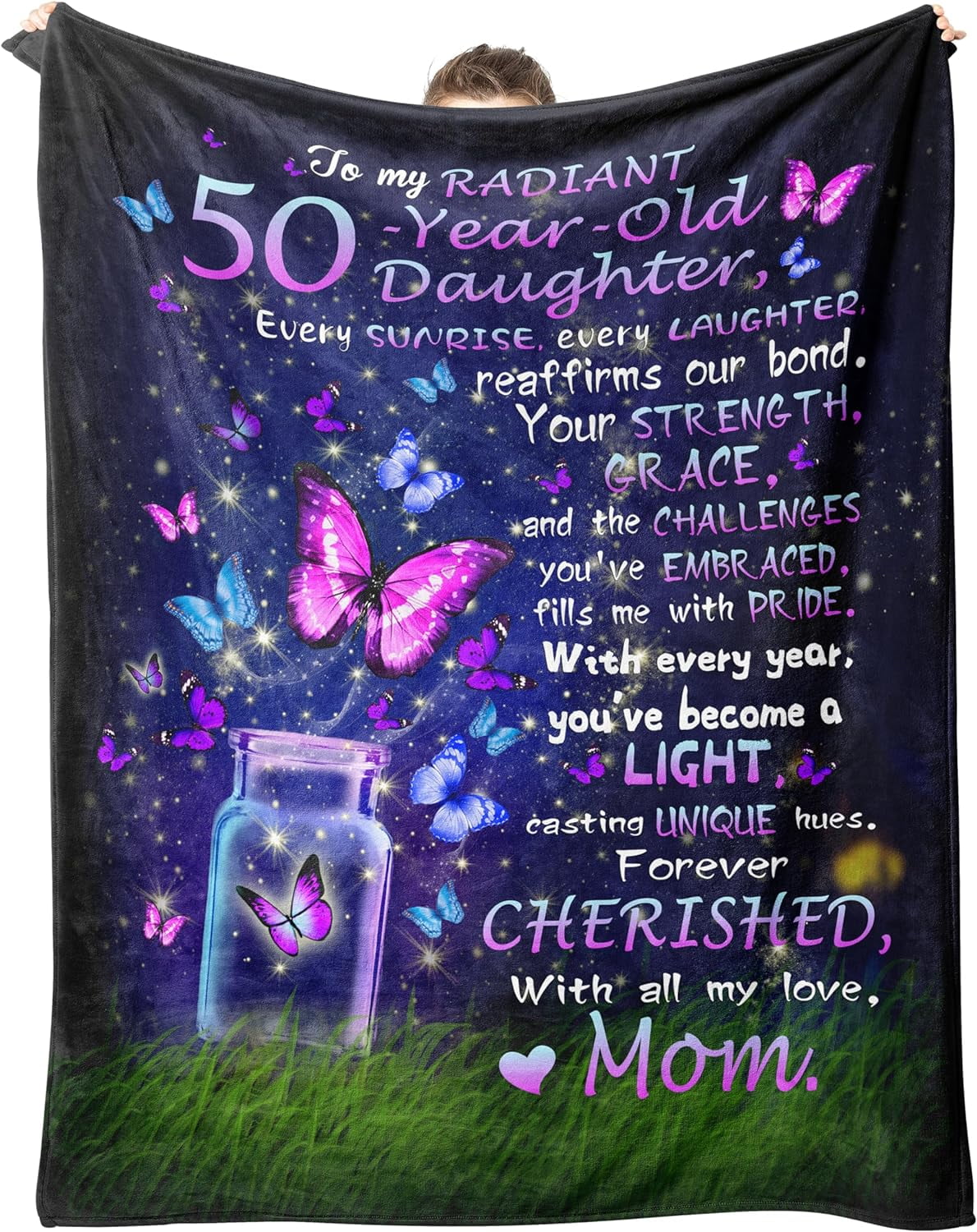 50th Birthday Gifts for Women, 50th Birthday Gifts Blanket, 50 Year Old ...