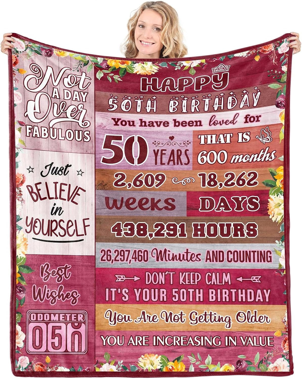 50th Birthday Gifts for Women Happy 50th Birthday Decorations for Women ...