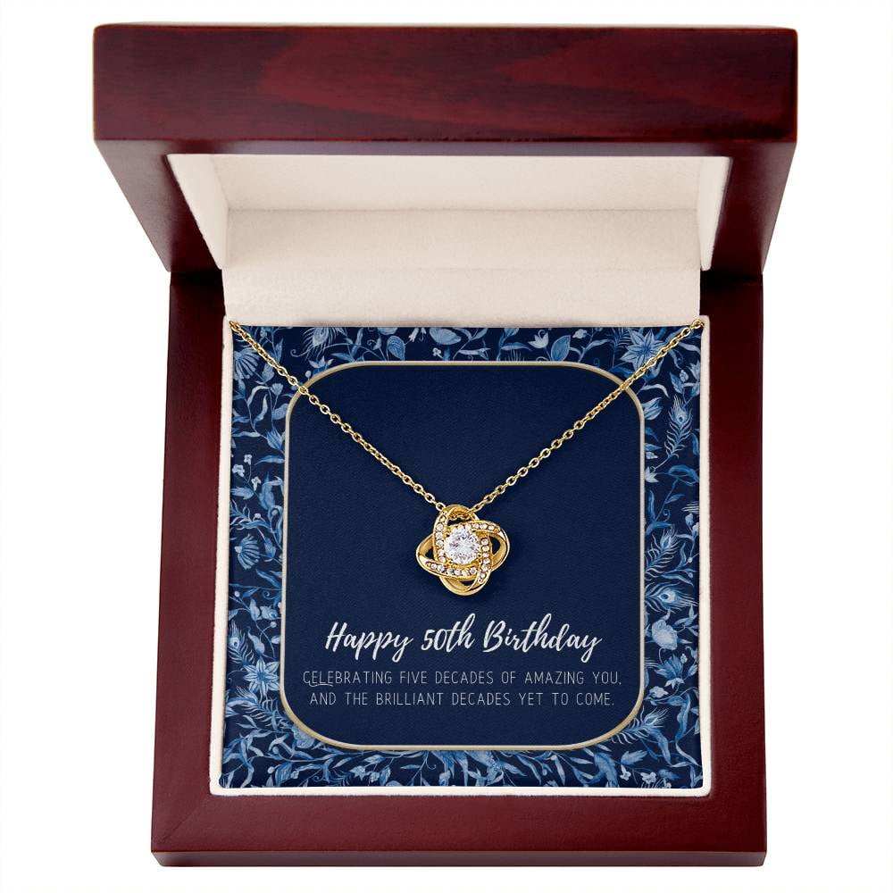 50th Birthday Gifts for Women Necklace for Her 5 Decade Jewelry 50 ...