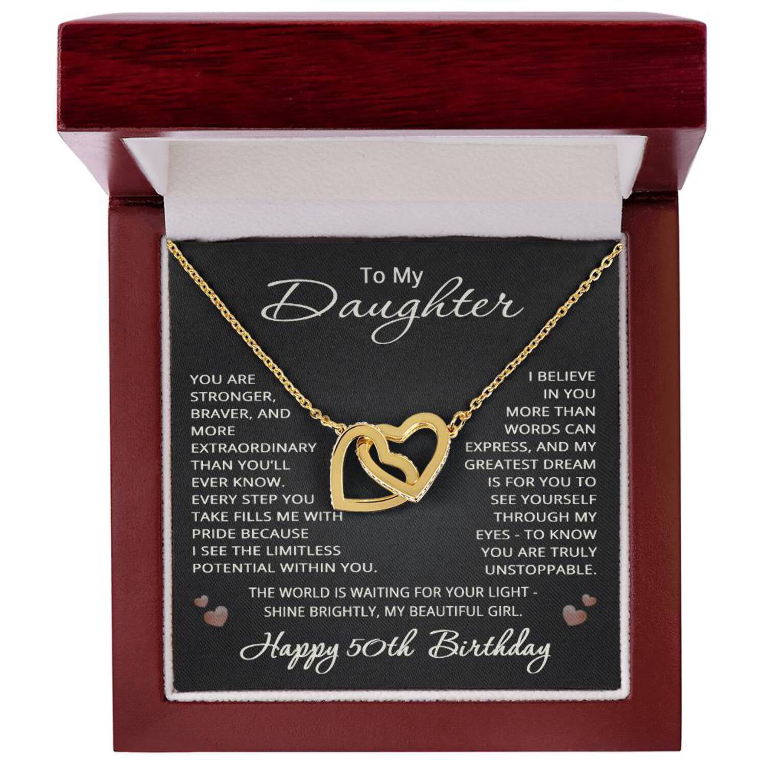 50th Birthday Gifts from Mom Dad for Daughter 50th Birthday Necklace ...