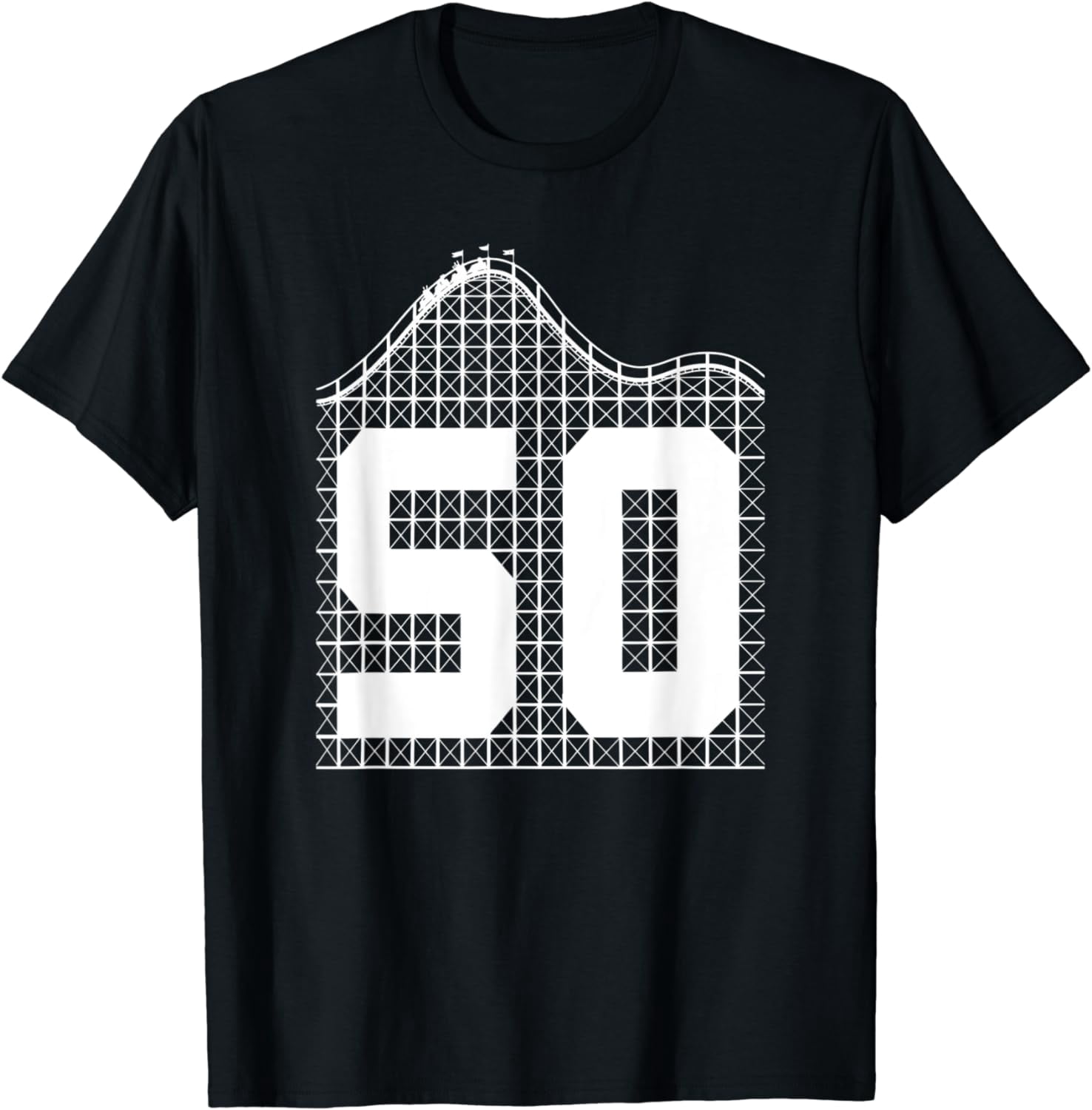 50th Birthday Roller Coaster Turning 50 T-Shirt - Walmart.com