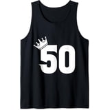 50th Birthday Women Men Vintage Number 50 With Crown Tank Top - Walmart.com