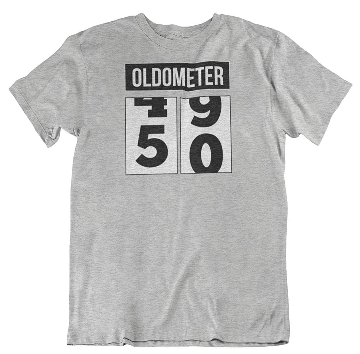 50th Birthday or Anniversary Vintage Oldometer T-Shirt Gifts for Men ...