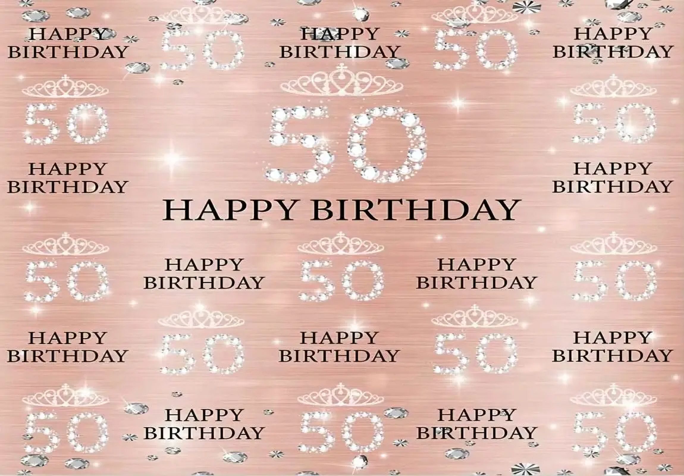 50th Birthday ration I Am 49+1 Banner Backdrop Men Women Black Gold ...