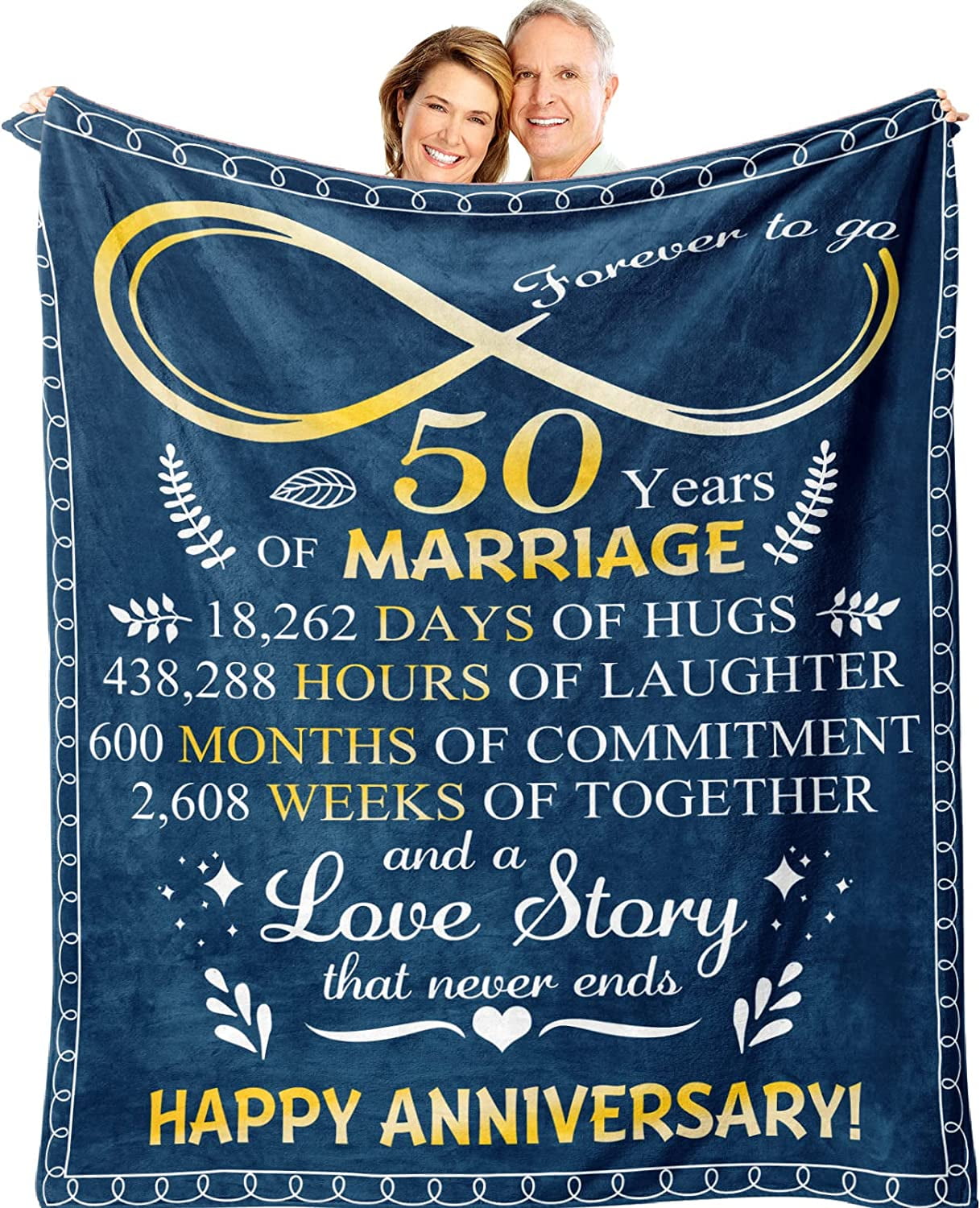 50th Wedding Anniversary Blanket Gifts,Gift for 50th Wedding ...