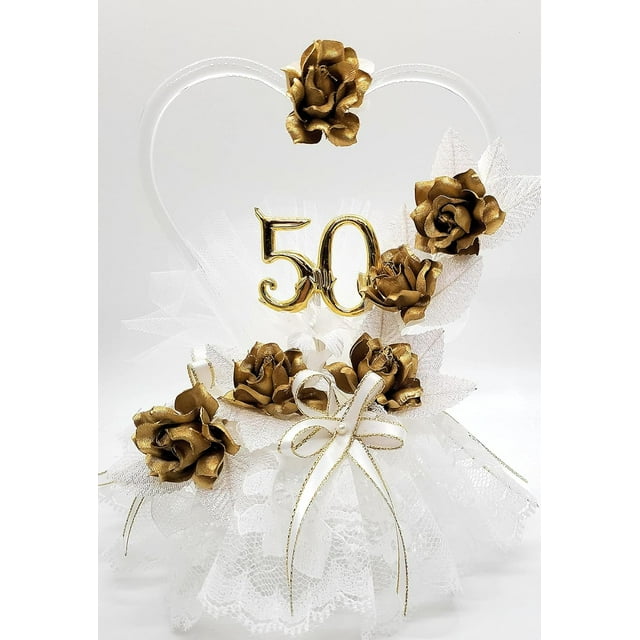 50th Wedding Anniversary Cake Topper "Remembering The Years" (850G ...