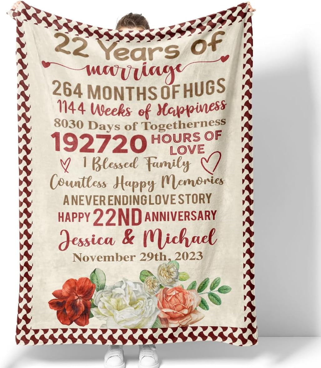 50th Wedding Anniversary Personalized Blankets Gifts for Couples ...