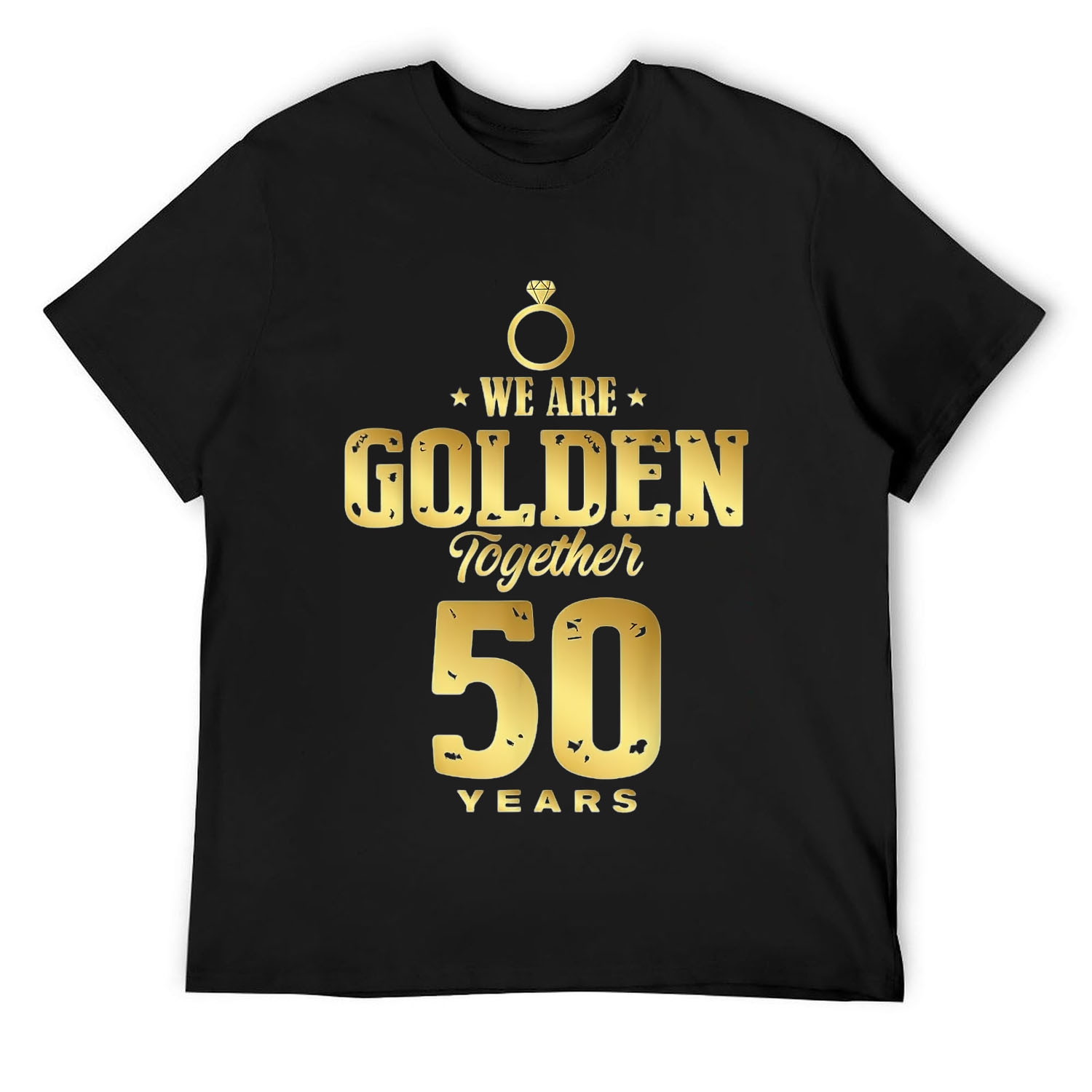 50th Wedding Anniversary Romantic Couples Married 50 Years T-Shirt Black 4XL - Walmart.com