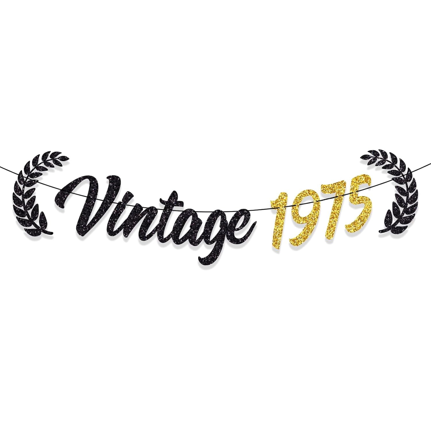 50th birthday decorations - Vintage 1975 banner for 50th birthday decor ...