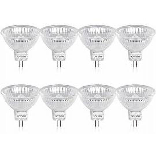Rawiri 12V DC Dimmable Halogen Bulbs, 50W GU5.3 MR16, 800 Lumens, Warm ...