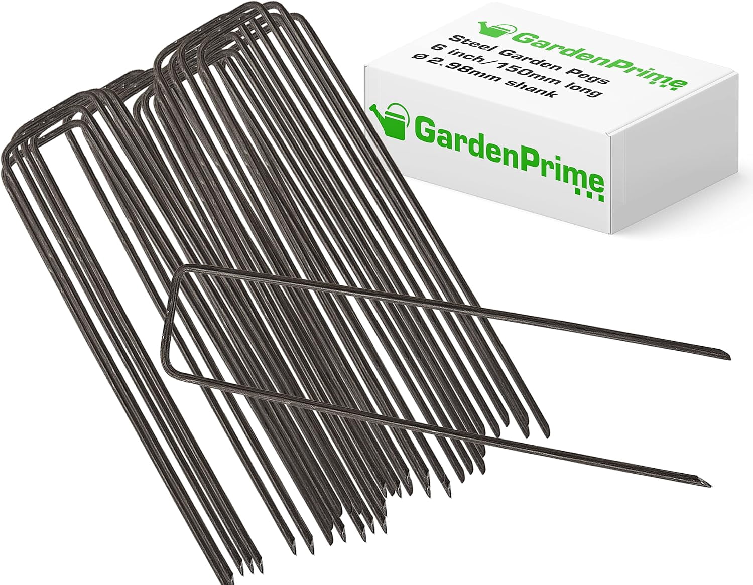 50x 11 Gauge Landscape Staples, U-Shaped Garden Stakes, Ground Control ...