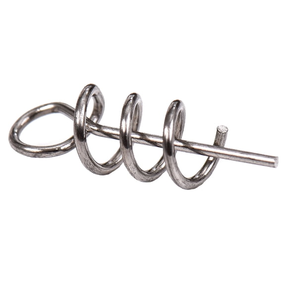 50x 14mm Spring Twist Lock Fishing Hook Centering Pin Crank Hook Baits ...