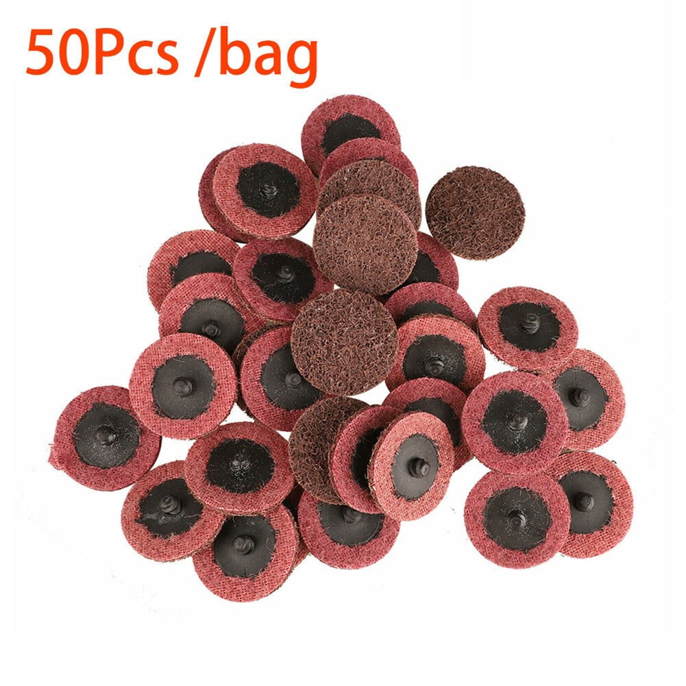 50x 2" Medium For Conditioning Discs Roll Lock Die Grinder Sanding Pads ...