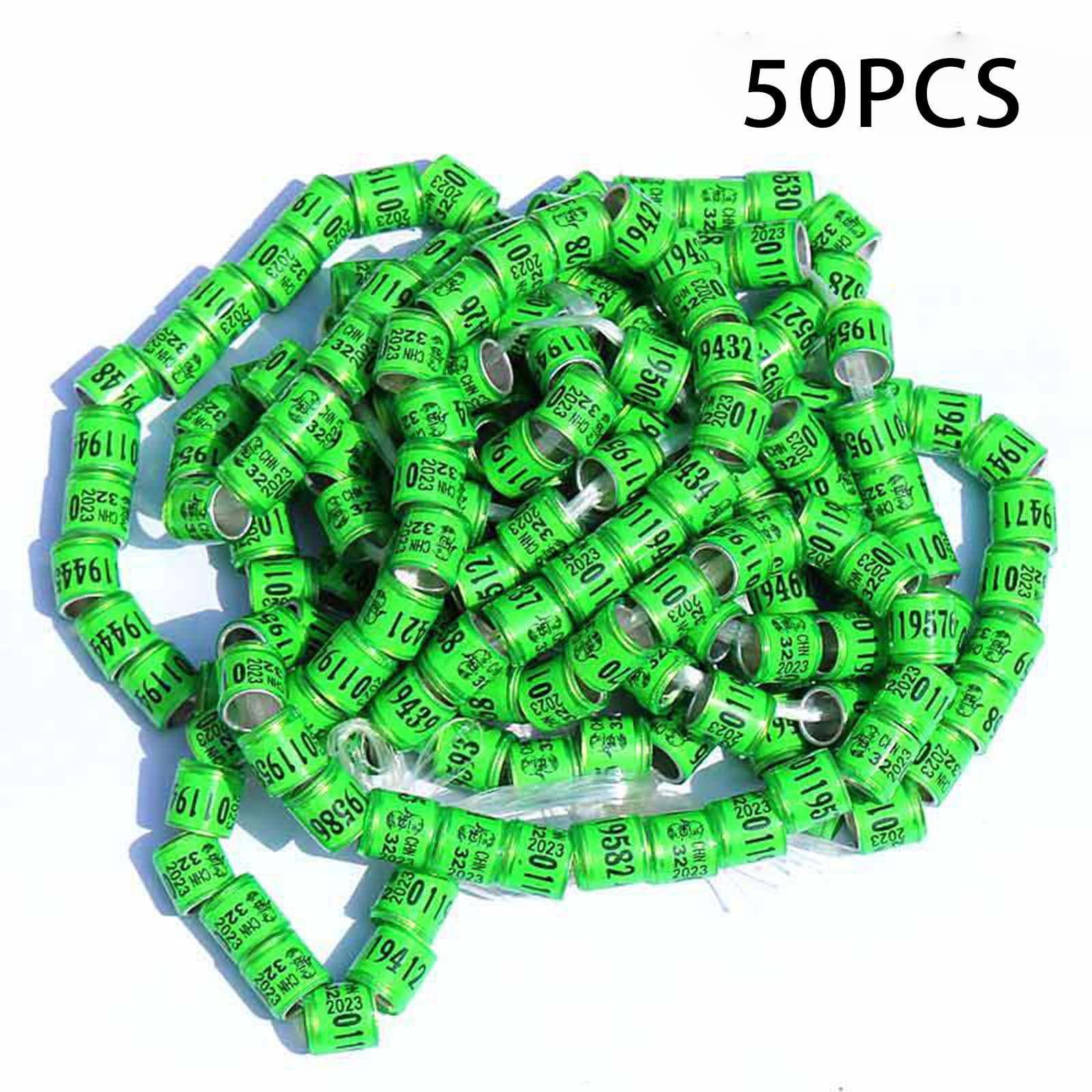 50x 2023 Aluminium Leg Rings Dove Foot Bands Identification for Parrot ...