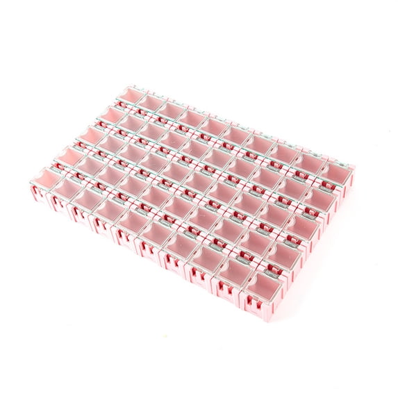 50x ABS Storage Containers, Clear Lids & Locking Clasps for Workshop ...