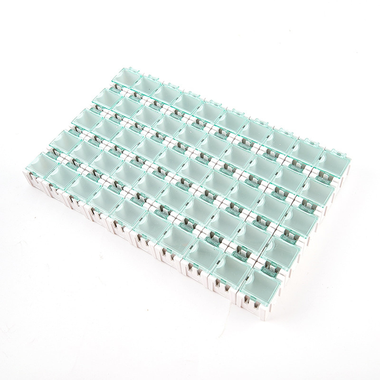 50pcs Delicate Electronic Parts Storage Cases with Locking Clasps and ...