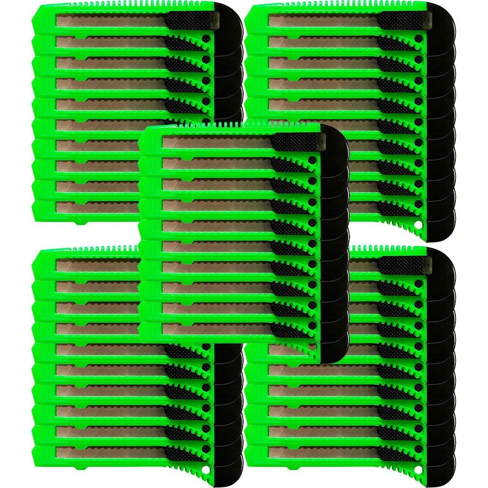 50x Bulk Utility Knife Box Cutters Snap Off Blade Neon Green - Walmart ...