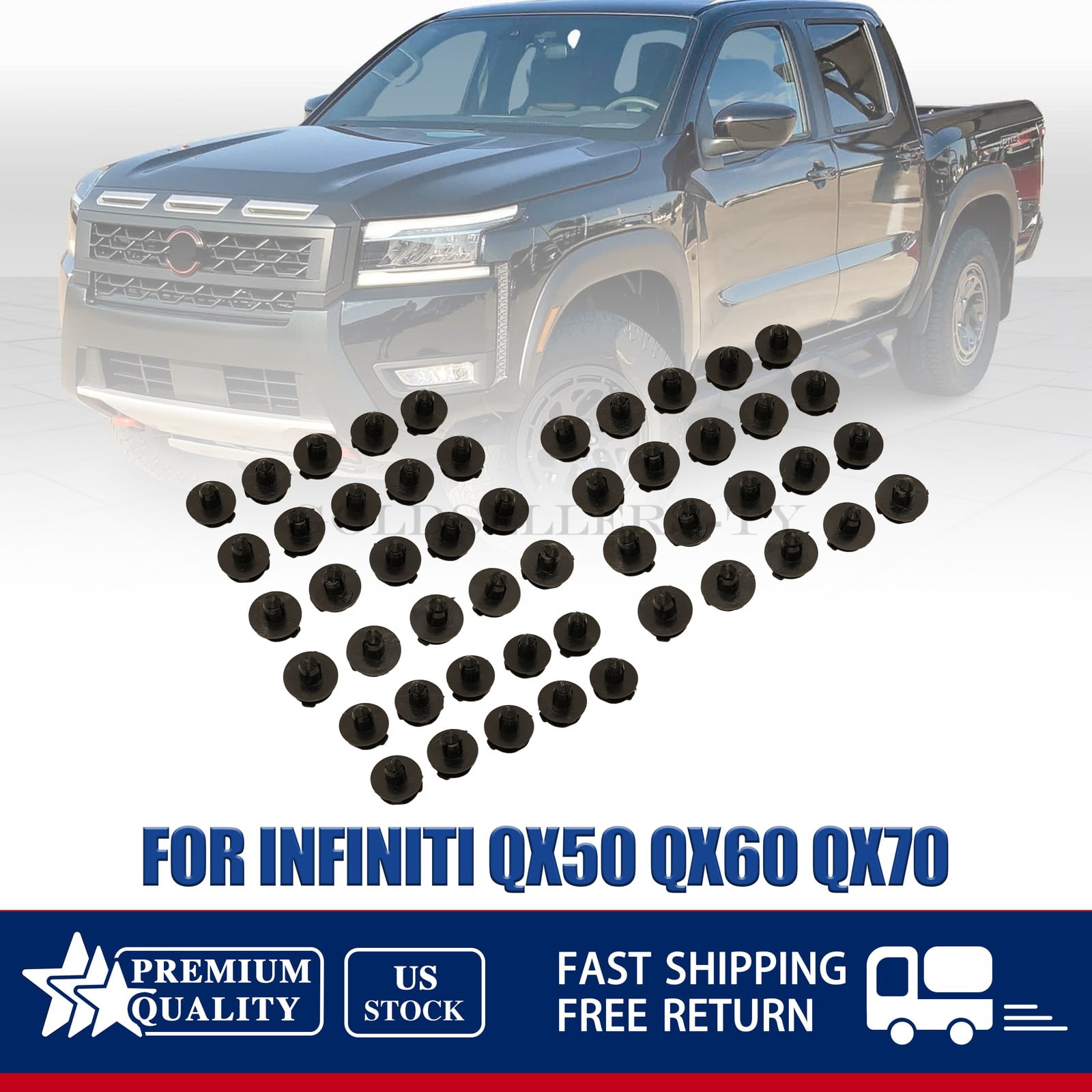 50x Bumper Splash Shield Push Clip Retainer Rivet For Infiniti QX50 ...